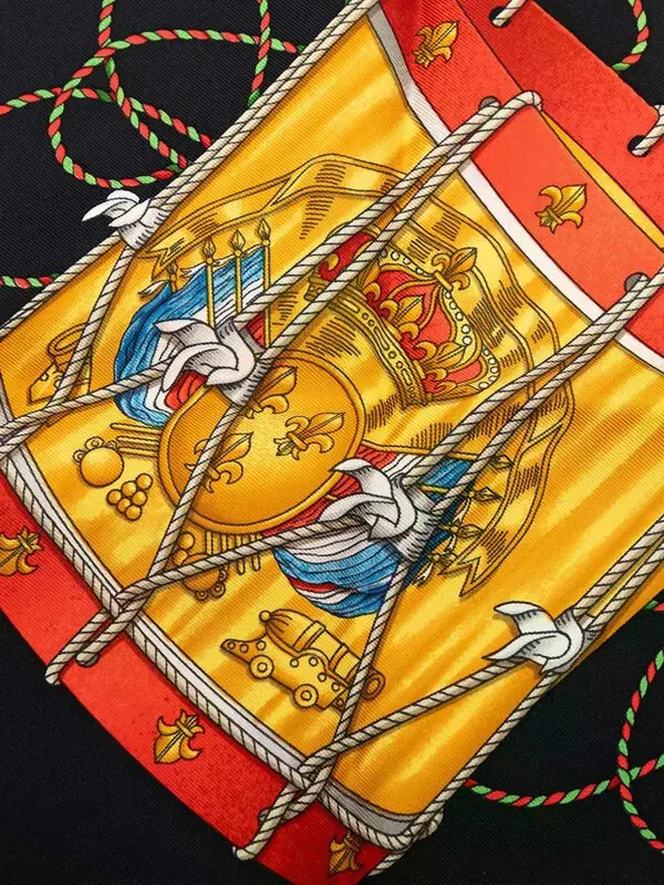 Hermès 20th Century Les Tambours Silk Scarf 90 Scarves