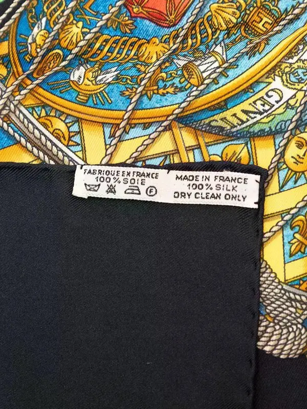 Hermès 20th Century Les Tambours Silk Scarf 90 Scarves
