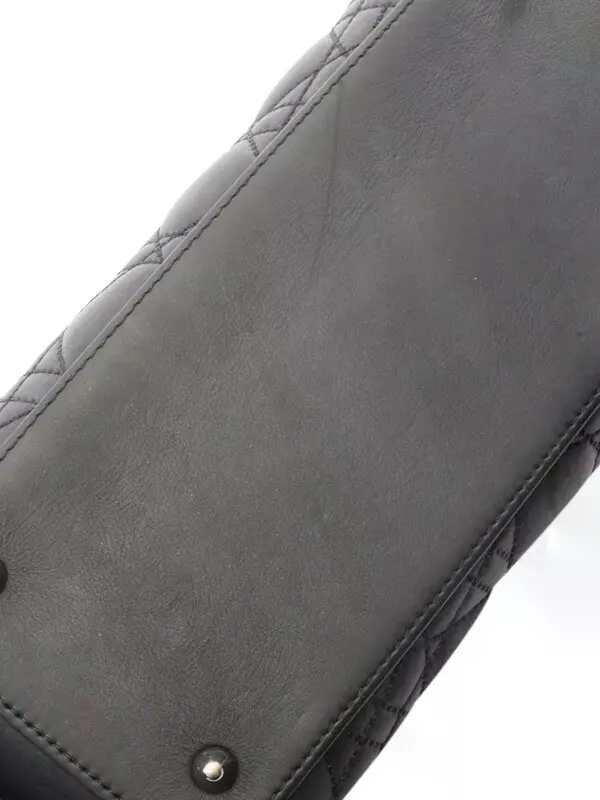 Dior 2011-2019 Anselm Reyle Medium Lambskin Cannage Lady Satchel - Black