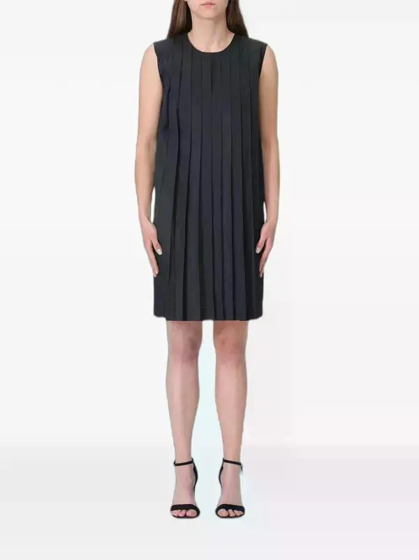 Ter Et Bantine Pleated Crepe Mini Dress - Grey