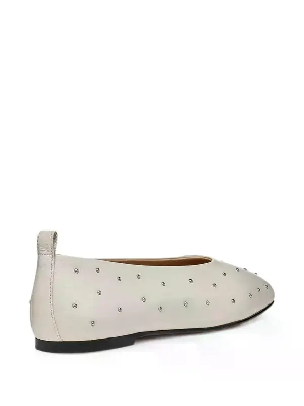 Geox Marsilea Stud-embellished Leather Ballet Flats