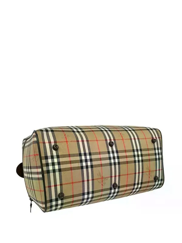 Burberry 20th Century Haymarket Check Canvas Travel Bag - Neutrals