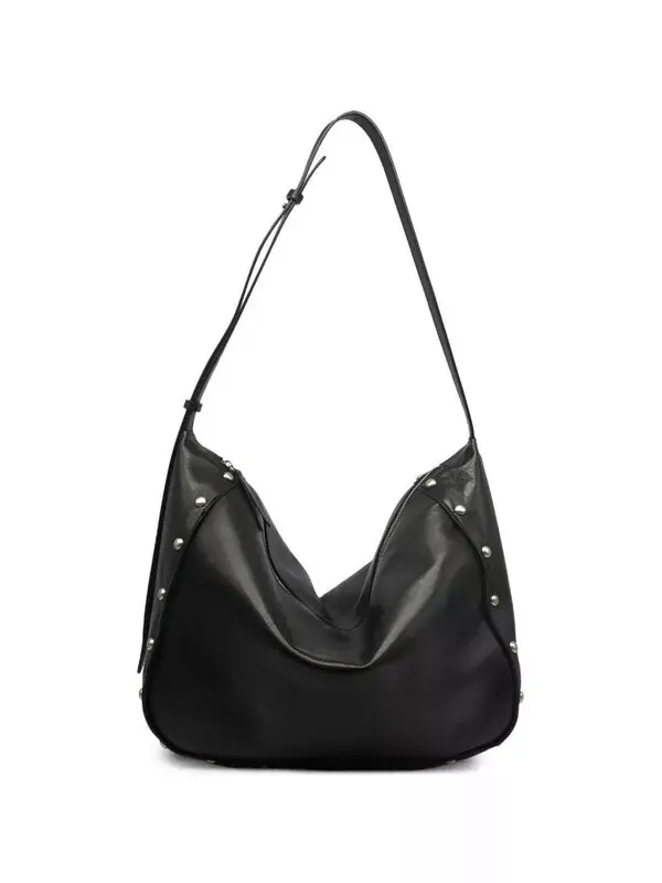 HTC LOS ANGELES Studded Leather Shoulder Bag - Black