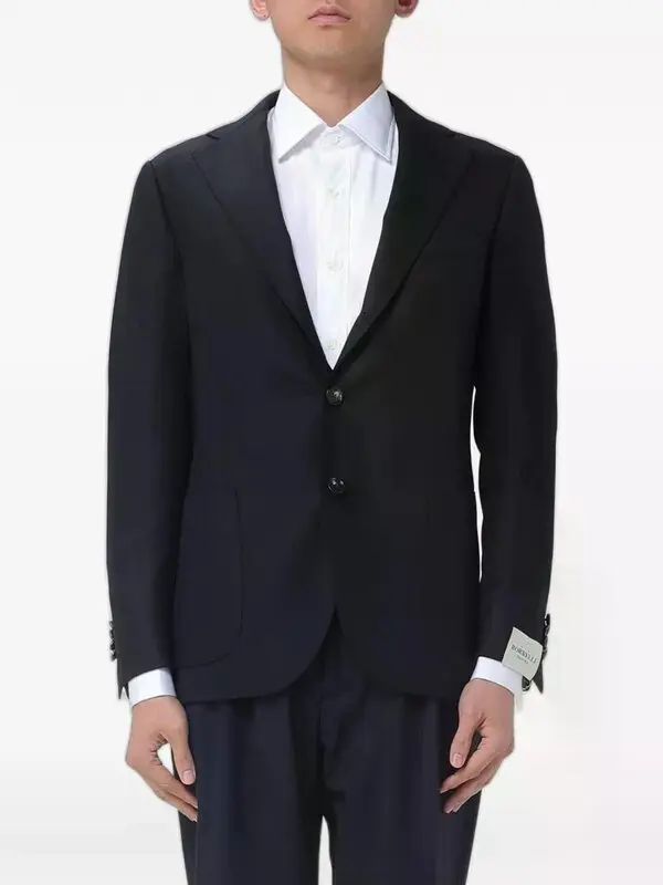 LUIGI BORRELLI Single-breasted Blazer - Black