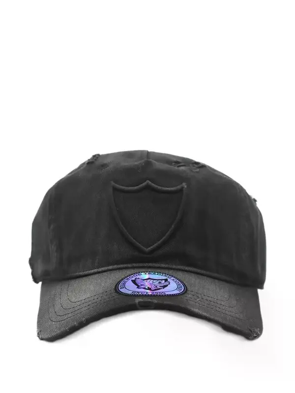 HTC LOS ANGELES Logo Distressed Baseball Cap - Black