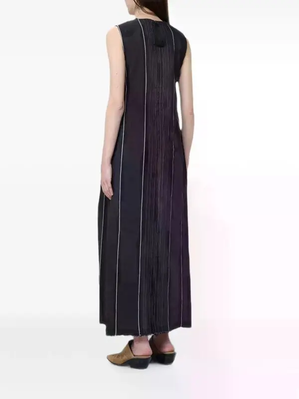Ter Et Bantine Maxi Pinstriped Sleeveless Dress - Black
