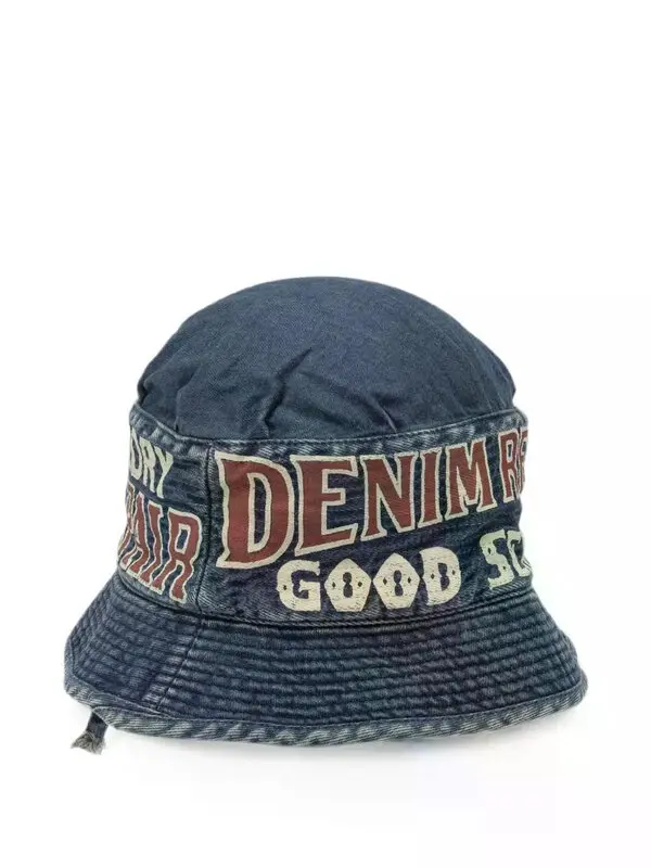 Kapital Laundry Logo-print Bucket Hat - Blue