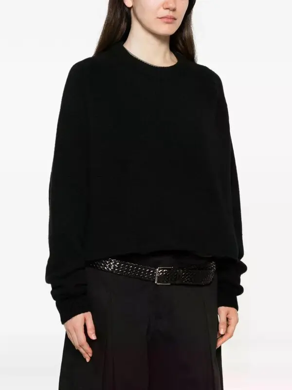 LISA YANG Karine Cropped Waffle-knit Jumper