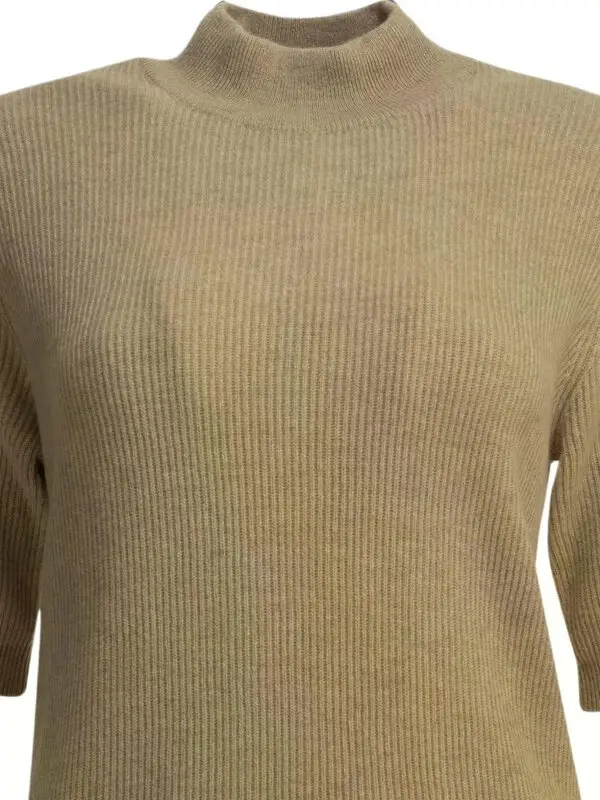 Brunello Cucinelli Ribbed Short-sleeve Sweater