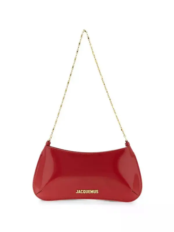 Jacquemus Small Bisou Chaine Leather Shoulder Bag - Red
