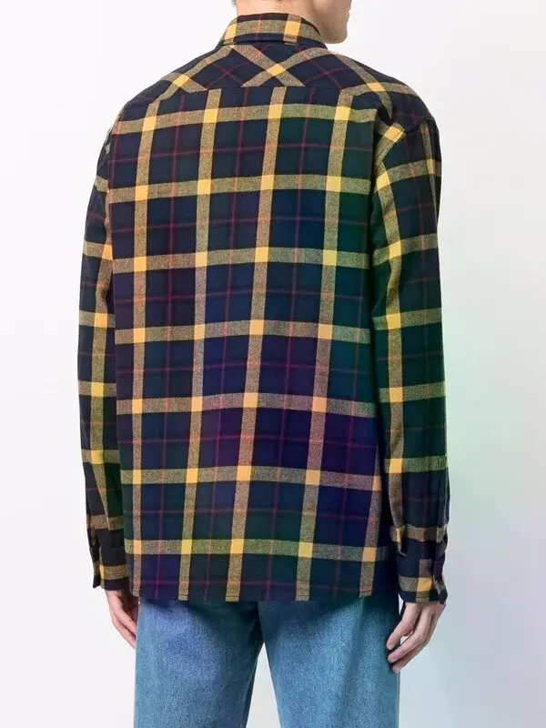 COUNTY OF MILAN Folk Check Pattern Shirt