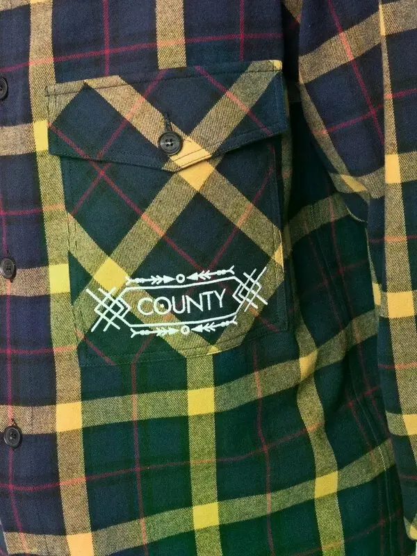 COUNTY OF MILAN Folk Check Pattern Shirt