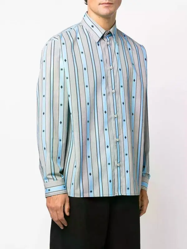 COUNTY OF MILAN Striped Button-up Shirt
