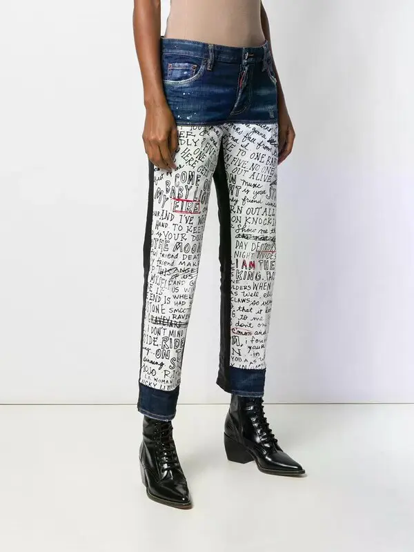 Dsquared2 Handwriting Print Jeans - Blue