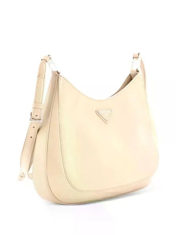 Prada Cleo Spazzolato Leather Large Hobo Bag