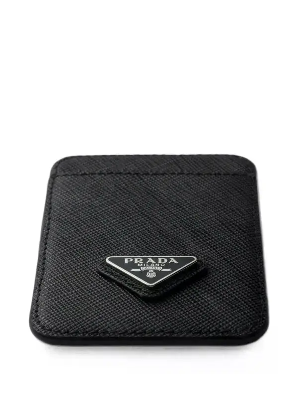 Prada Saffiano-leather Card Holder - Black