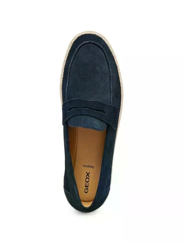 Geox Pantelleria Suede Espadrille Loafers - Blue