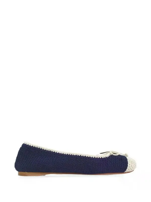 Miu Miu Crochet Cap-toe Ballet Flats - Blue