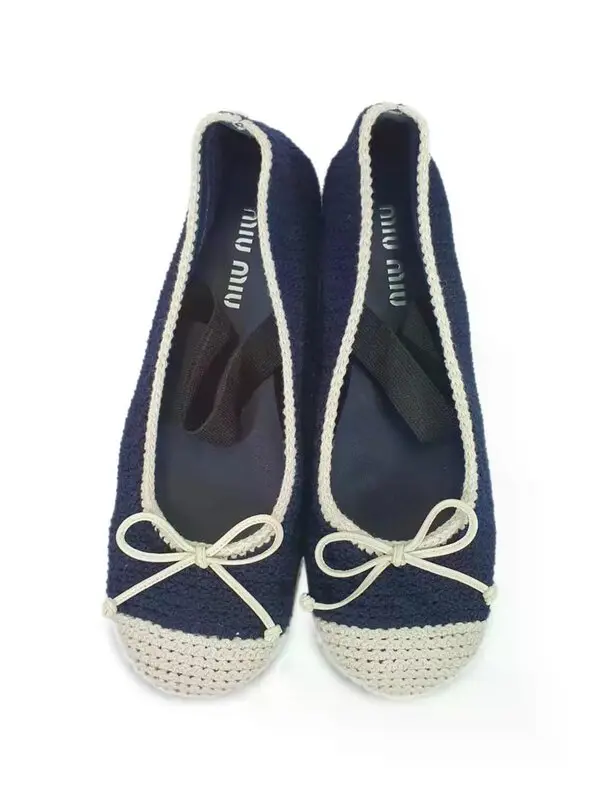 Miu Miu Crochet Cap-toe Ballet Flats