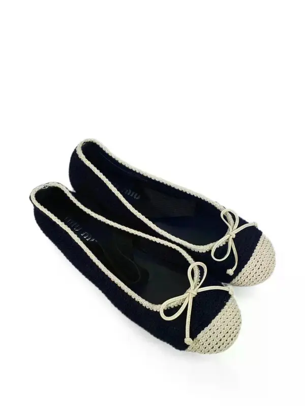 Miu Miu Crochet Cap-toe Ballet Flats