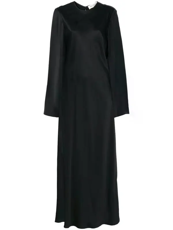 RÓHE Satin Maxi Dress - Black