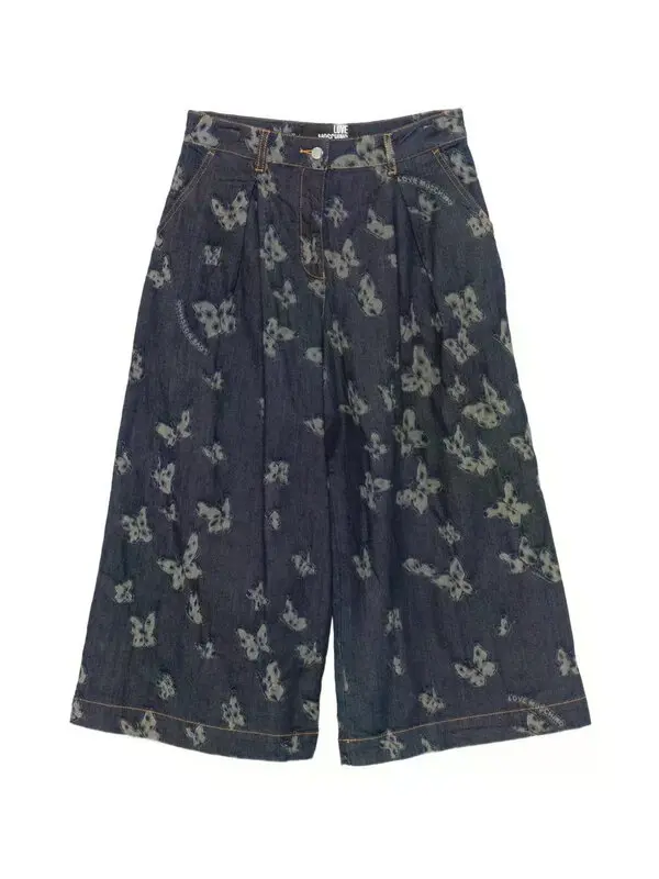 Moschino Butterfly-print Cropped Jeans