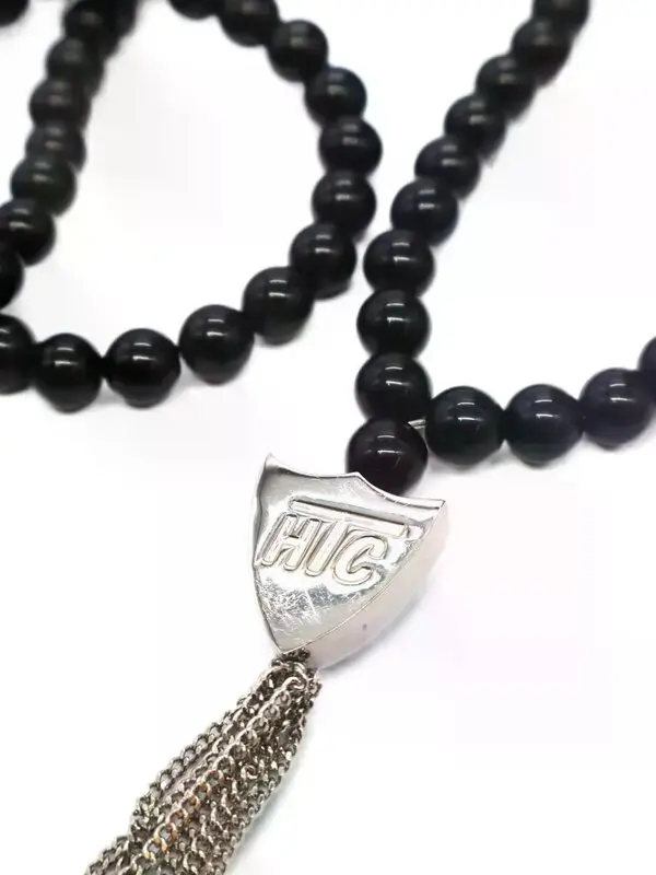 HTC LOS ANGELES Mystery Shield Beaded Necklace - Black