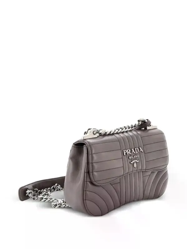 Prada Diagramme Quilted Leather Shoulder Bag