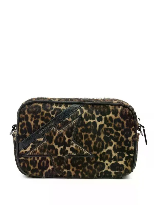 GOLDEN GOOSE Mini Star Animal-print Shoulder Bag - Brown