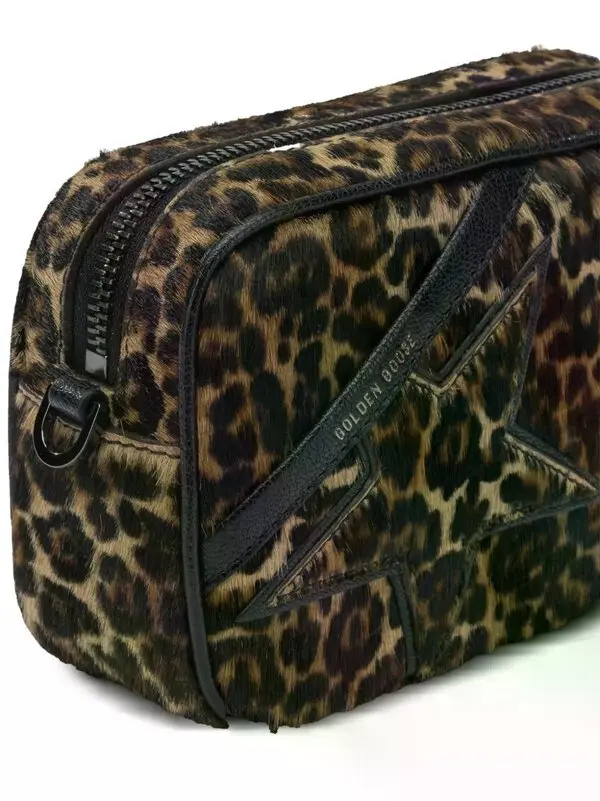 GOLDEN GOOSE Mini Star Animal-print Shoulder Bag - Brown