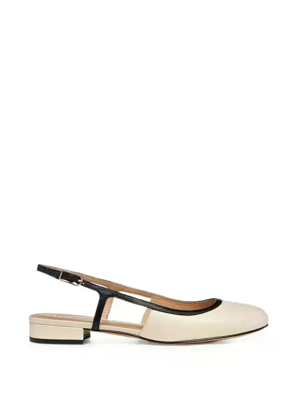 Geox Virnilisa B Slingback Contrast-trim Ballet Flats - Neutrals