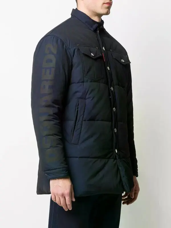 Dsquared2 Logo Print Padded Coat