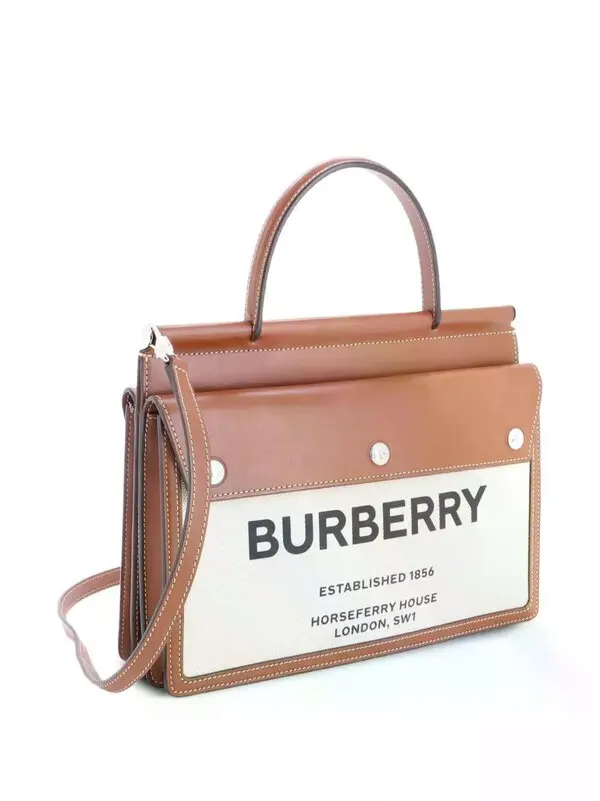 Burberry Horseferry Print Canvas And Leather Shoulder Bag