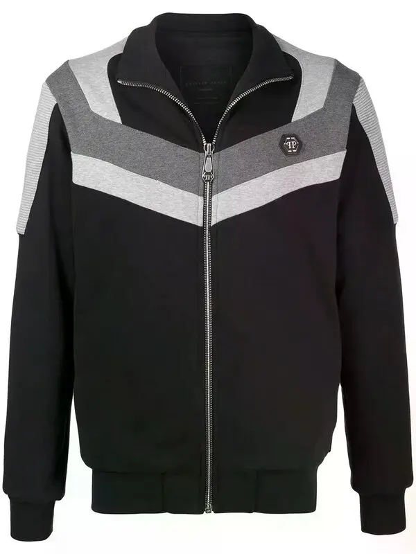 Philipp Plein Panelled Tracksuit Jacket - Black