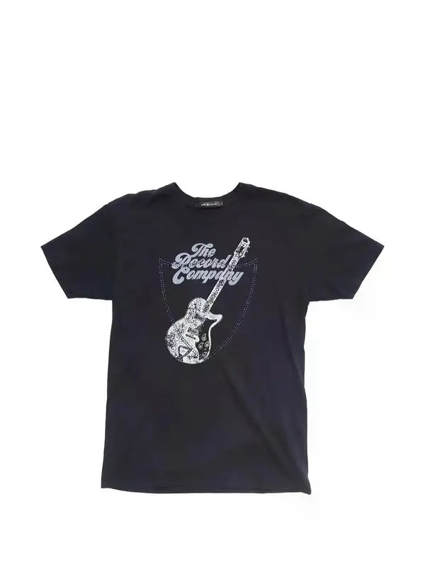 HTC LOS ANGELES Studded Graphic-print T-shirt - Black