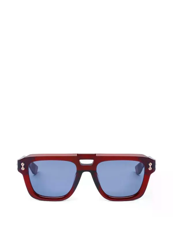 AKONI Geometric-frame Sunglasses - Red