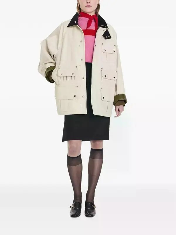 LA FETICHE Rene Long-sleeve Utility Jacket - Neutrals