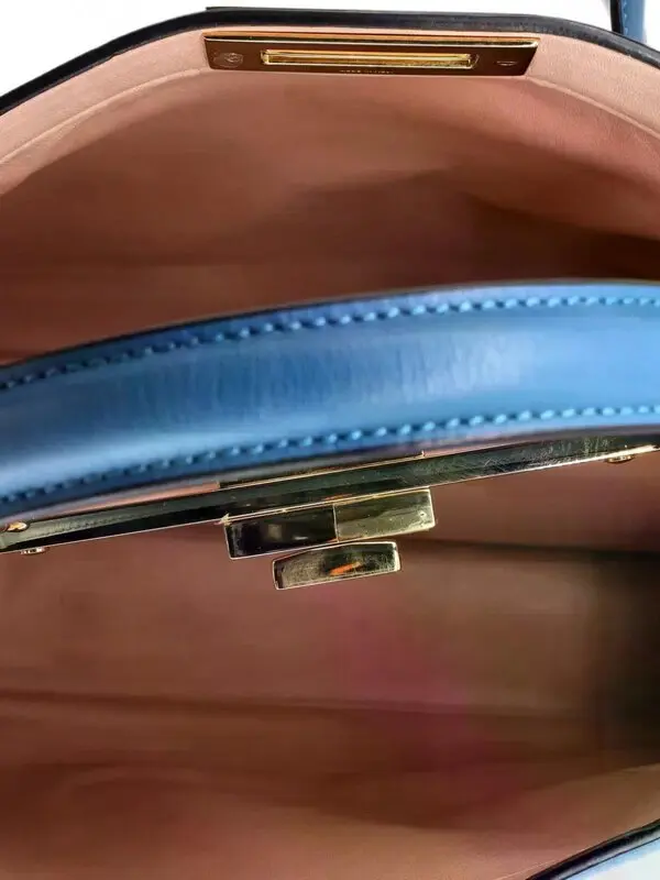 Fendi Peekaboo Iseeu Bag Leather Medium Satchel - Blue