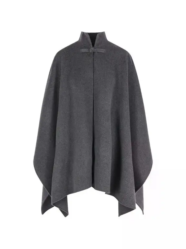 RÓHE Pankou-knot Stand-collar Cape - Grey