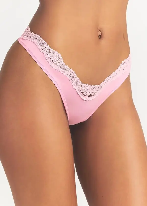 SKIMS Lace-trimmed Dipped Thong