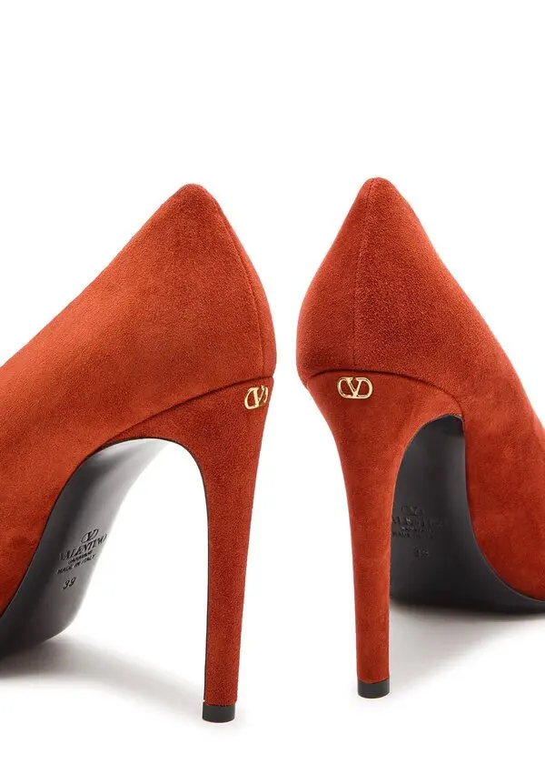 Valentino Garavani Révélé 105 Suede Pumps - Orange