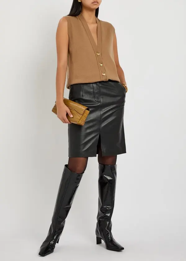 BLAZÉ MILANO Highland Wool And Cashmere-blend Vest - Brown