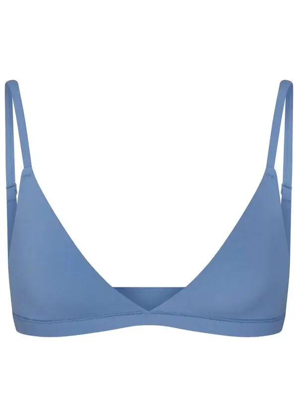 SKIMS Stretch-jersey Triangle Bralette - Blue