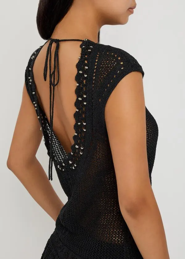 Isabel Marant Étoile Metorie Bead-embellished Crochet Top