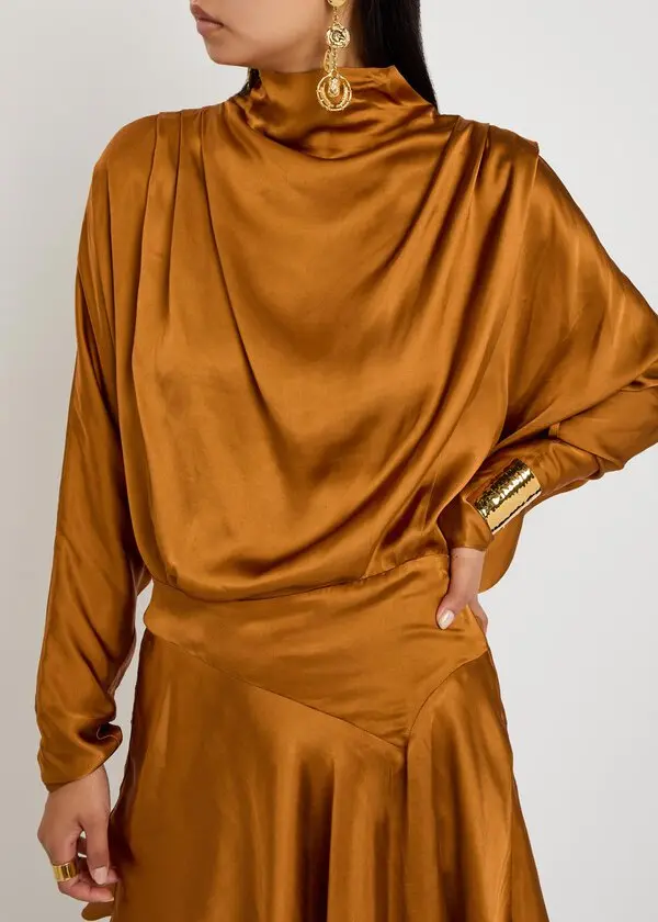 Isabel Marant Étoile Neline Draped Satin Top