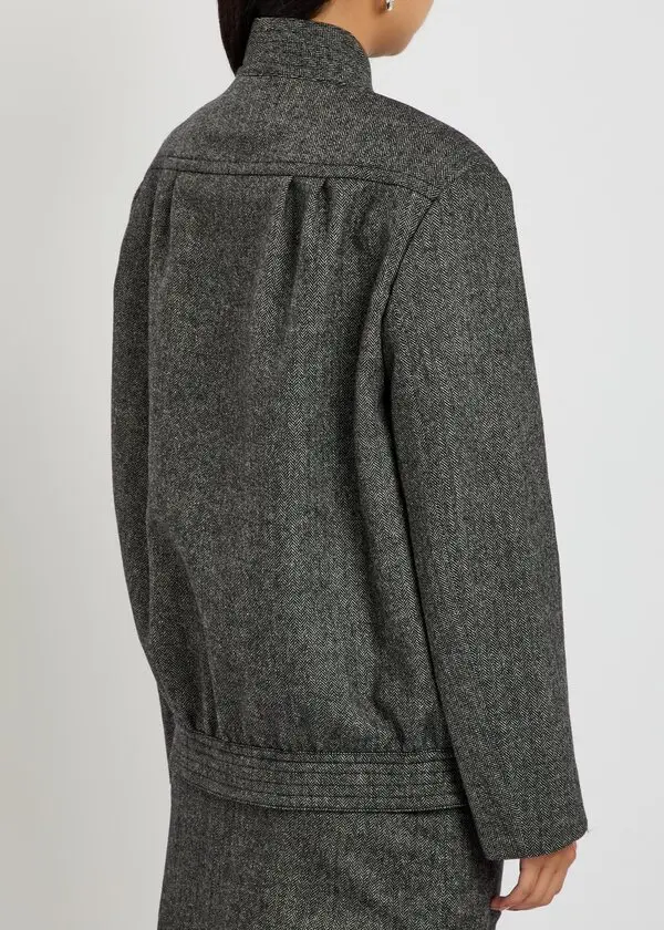 BLAZÉ MILANO Coiba Herringbone Wool-blend Jacket