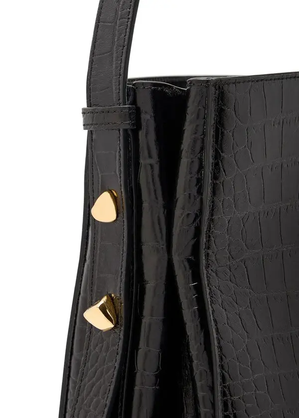 AMANU The Somalia Crocodile-embossed Leather Tote
