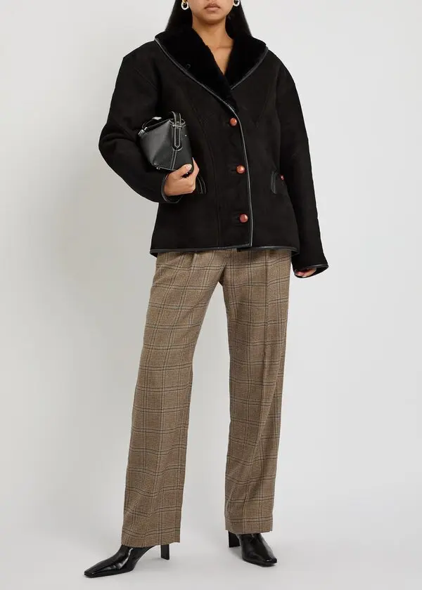 BLAZÉ MILANO Tatoosh Suede And Shearling Coat