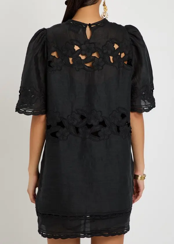Isabel Marant Étoile Rel'dine" Floral Embroidered Ramie Mini Dress