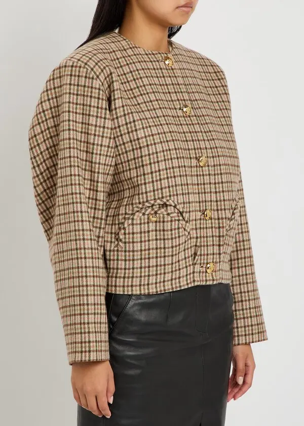 BLAZÉ MILANO Altai Checked Wool And Cashmere-blend Jacket